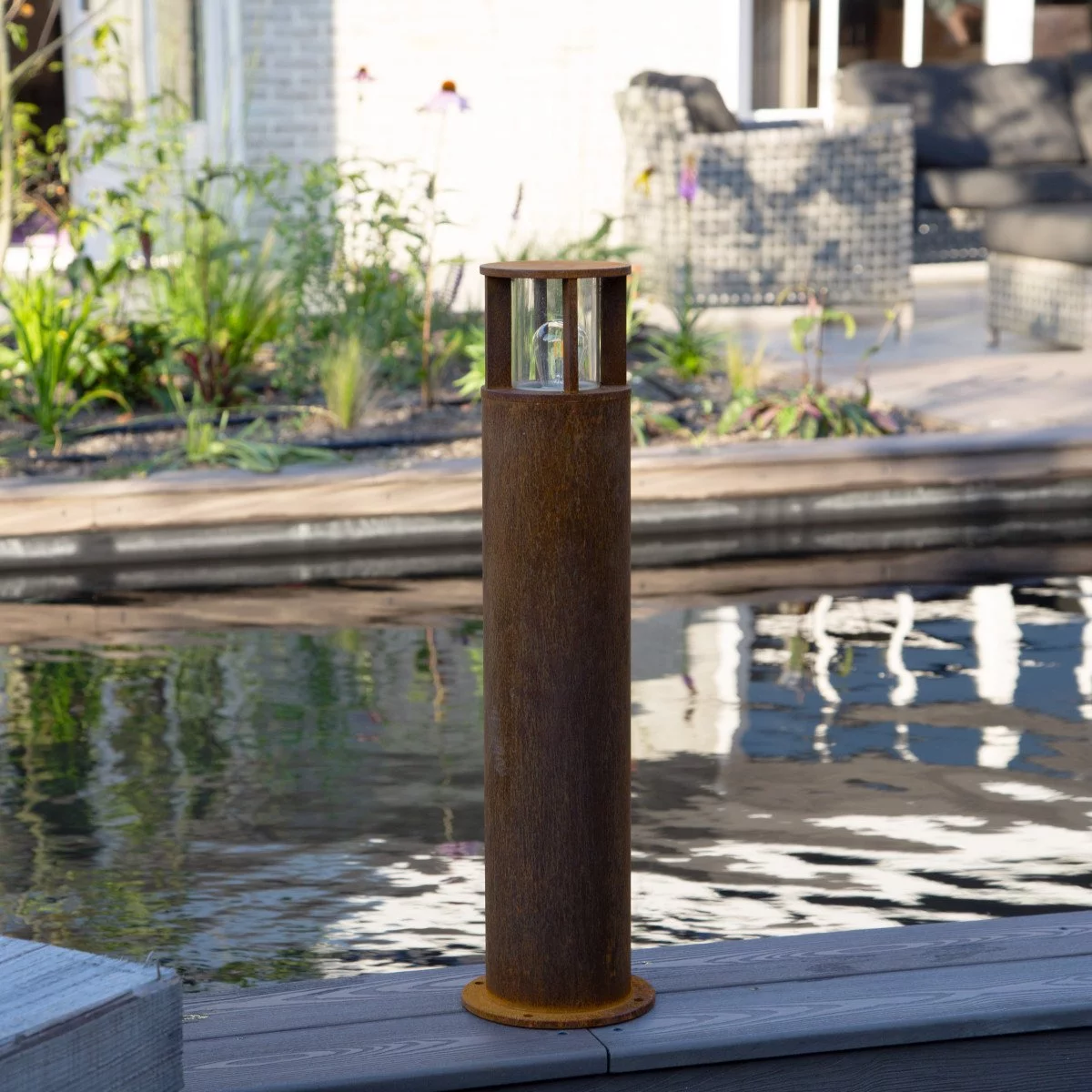 Marina Tuinlamp 60cm - Cortenstaal | KS Verlichting