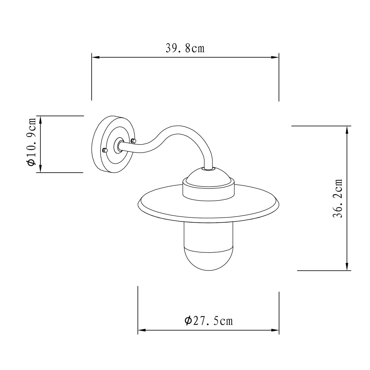 Muurlamp Dolce verzinkt staal | Officiële site KS Verlichting