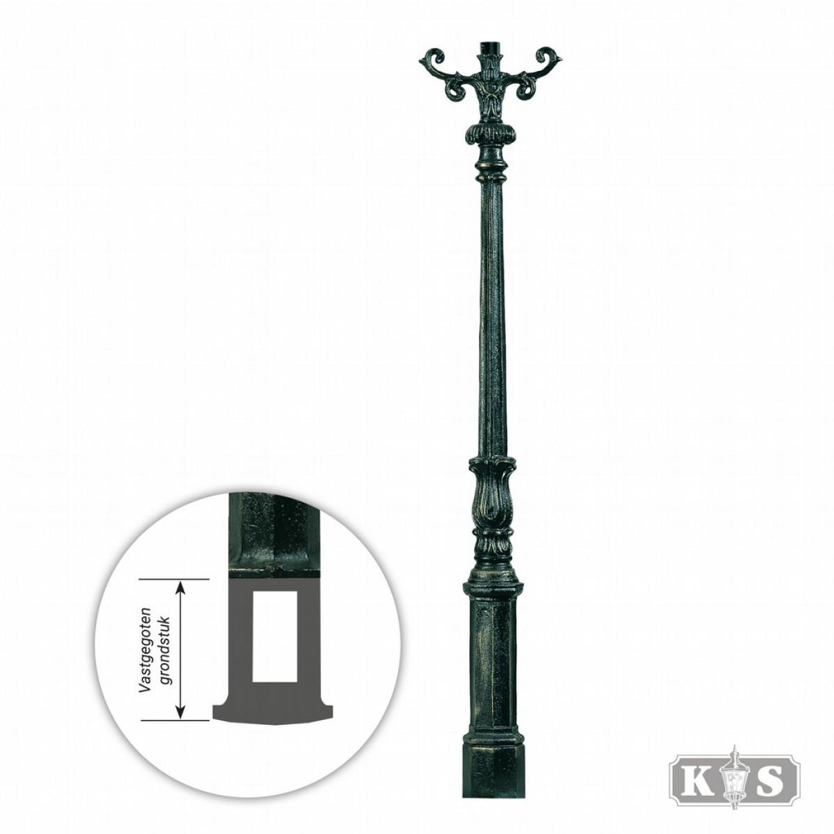 Lantaarnpaal H2 gietijzer | Officiële site KS Verlichting